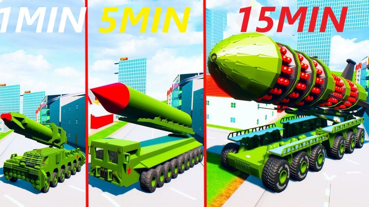 BUILD A TOPOL-M NUCLEAR MISSILE IN 1 MIN 5 MIN 15 MIN IN BRICK RIGS ...