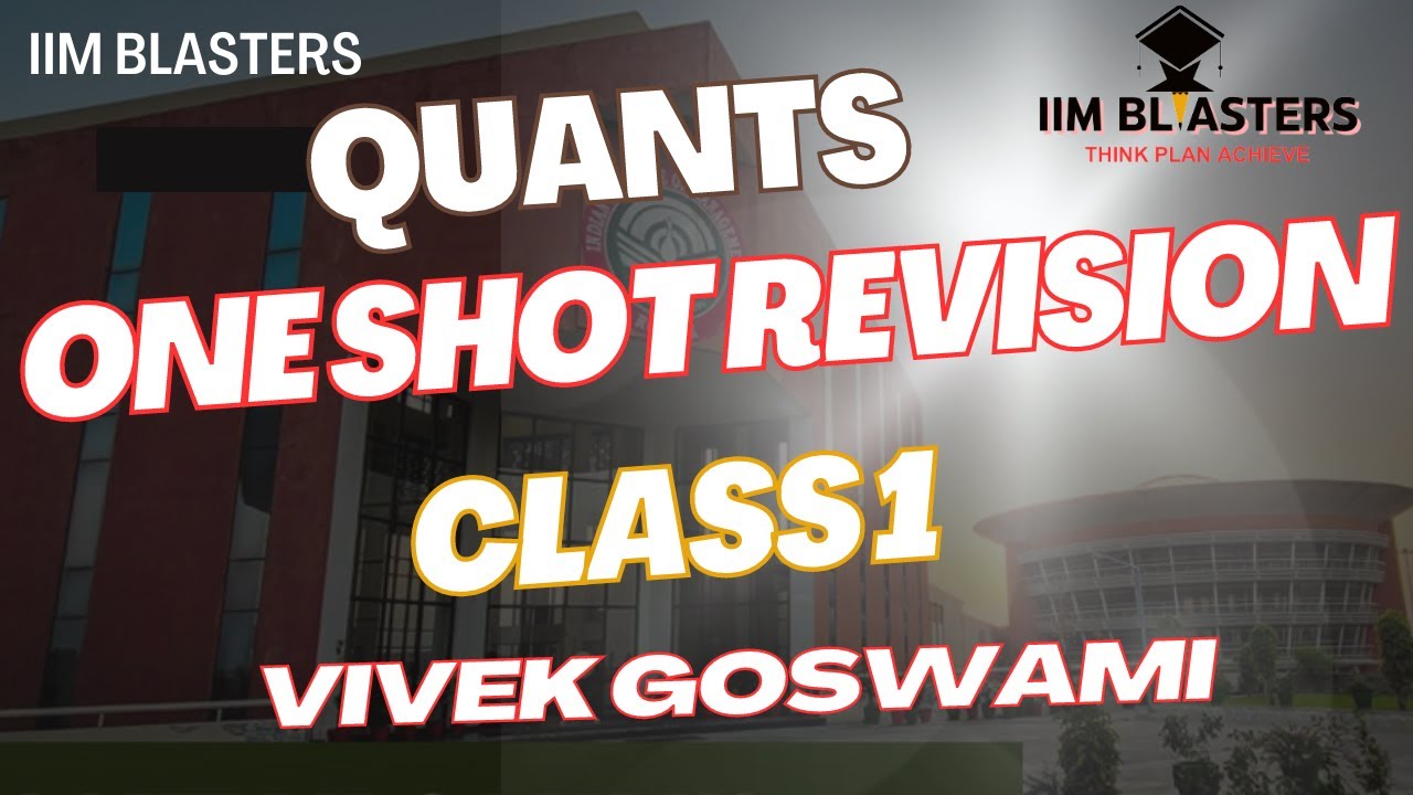 ONE SHOT REVISION SERIES | QUANTS FOR IPMAT | ACE YOUR IPM PREPARATION ...