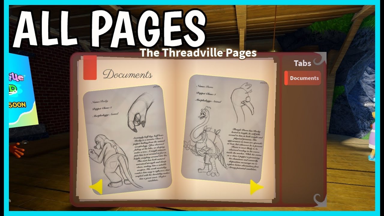 Roblox THREADVILLE ALL PAGES Location - YouTube