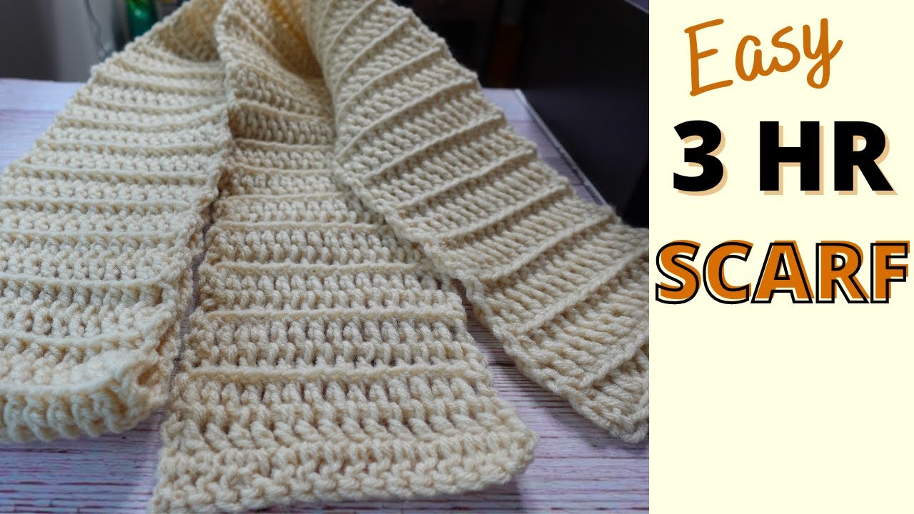 Crochet Scarf for Beginners (Take 24) | Crochet Reversible Scarf in 3 ...
