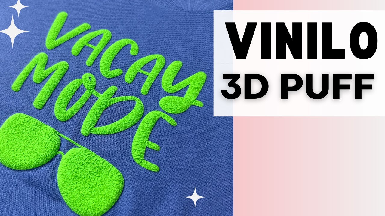 COMO PLASMAR VINILO TEXTIL 3D PUFF En Camiseta Usando Una Cricut 👕 ...