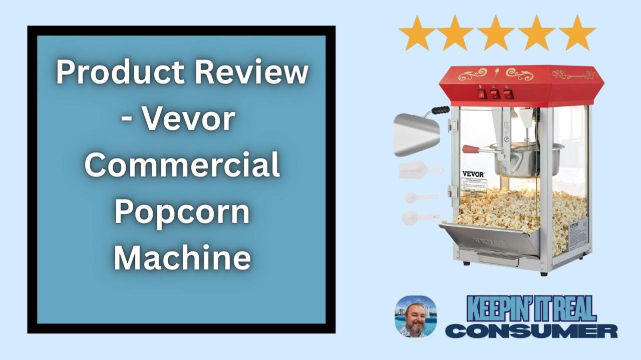 VEVOR 8 Oz Commercial Popcorn Machine Review | Theater Style Countertop ...