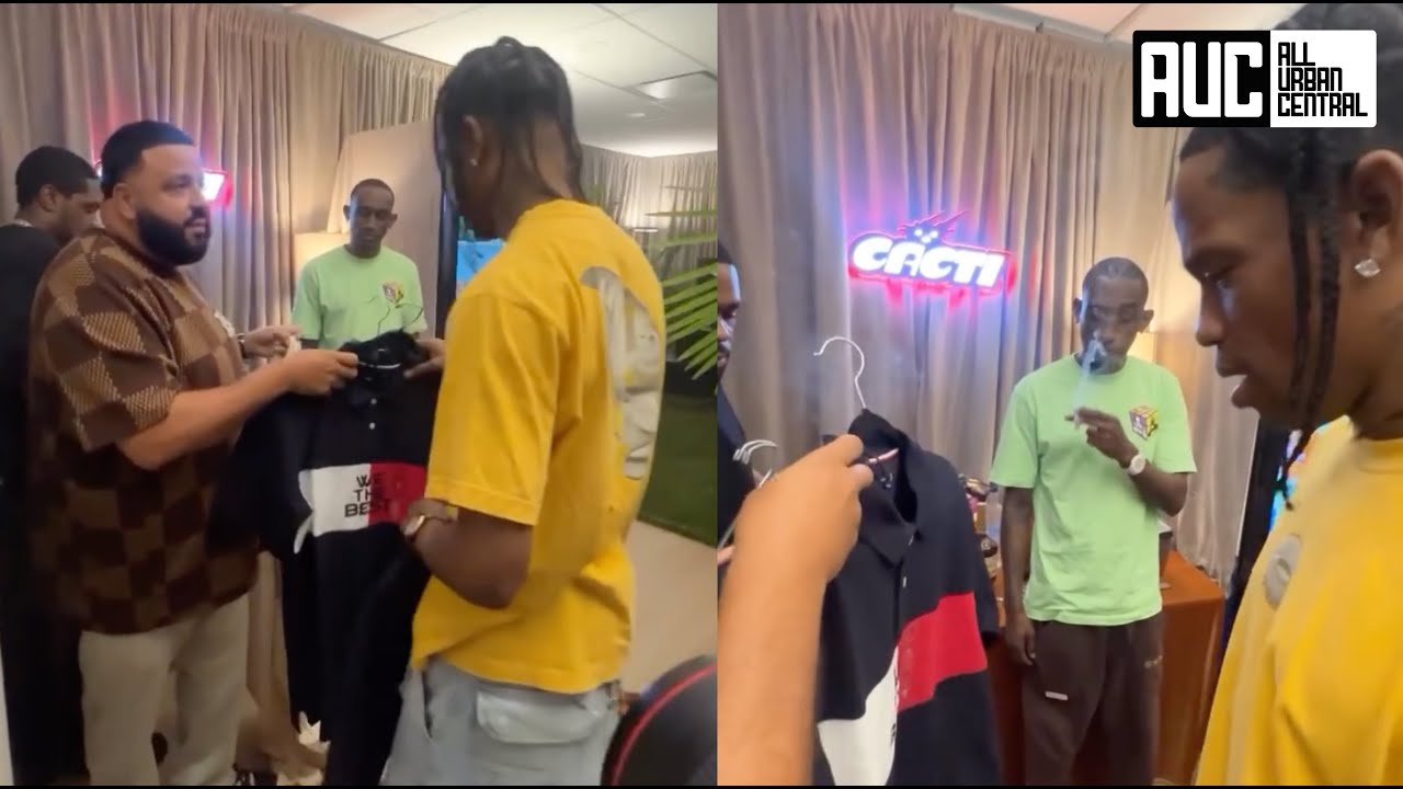 Travis Scott Looks Confused After DJ Khaled Gifts Him Some Tommy ...