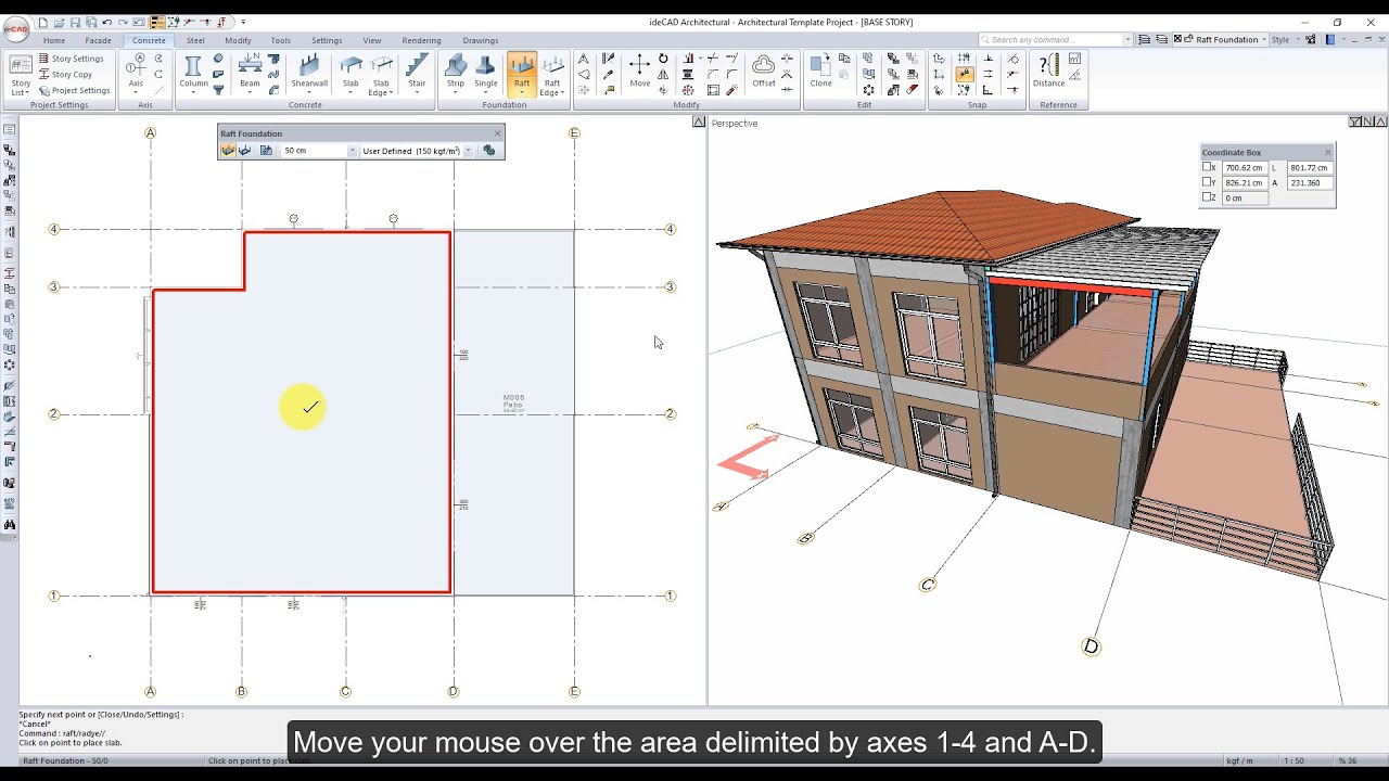 ideCAD Architectural | Structural Raft Foundation | Structural ...