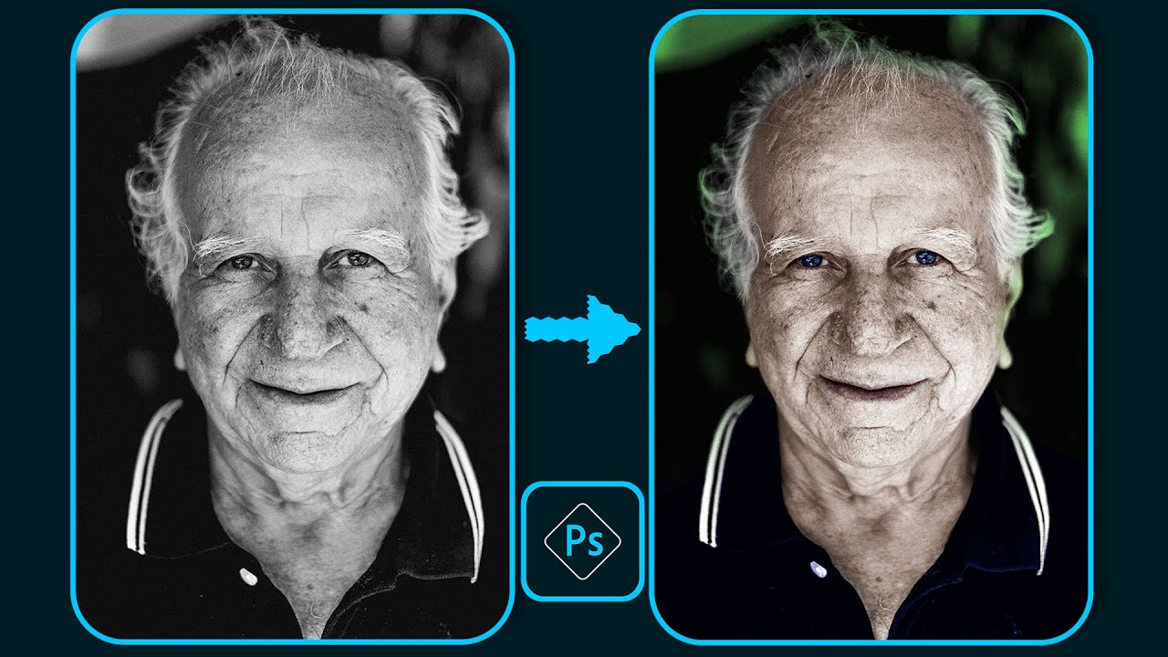 Colorize Black and White Photo in Photoshop- Photoshop Tutorial - YouTube
