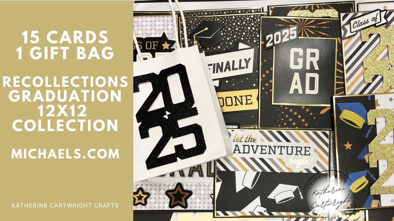 15 Cards 1 Gift bag Recollections Graduation 12x12 Collection Pack ...
