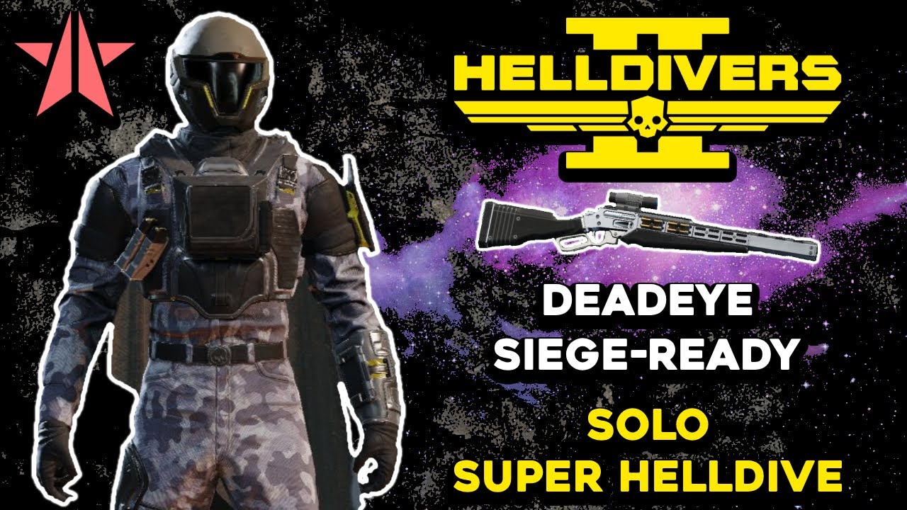 Helldivers 2 - Deadeye/Siege-Ready Combo (Solo Hardest Difficulty, Full Clear) - YouTube
