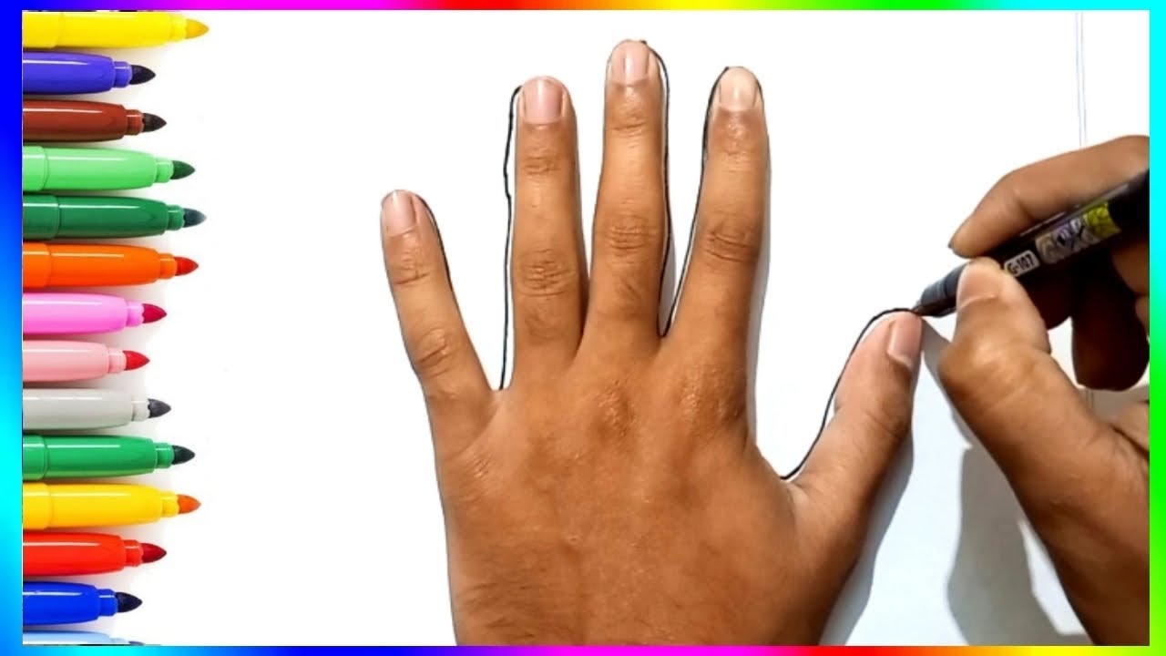 Easy Hand Drawing for kids🌈🎊kids drawing🔵🟡🔴hand drawing🎨easy drawings # ...