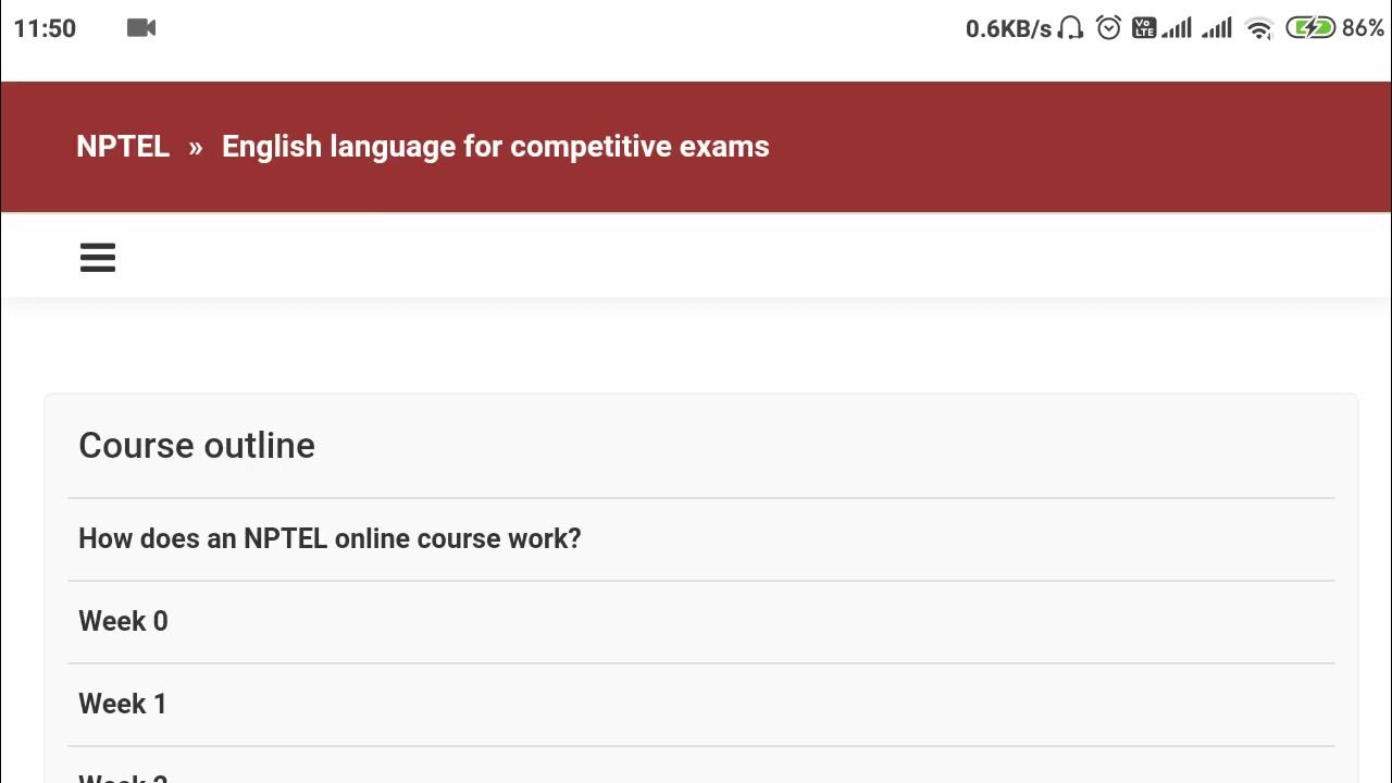English Language for Competitive Exams NPTEL assignment 8 answers and solutions #nptel2021 - YouTube