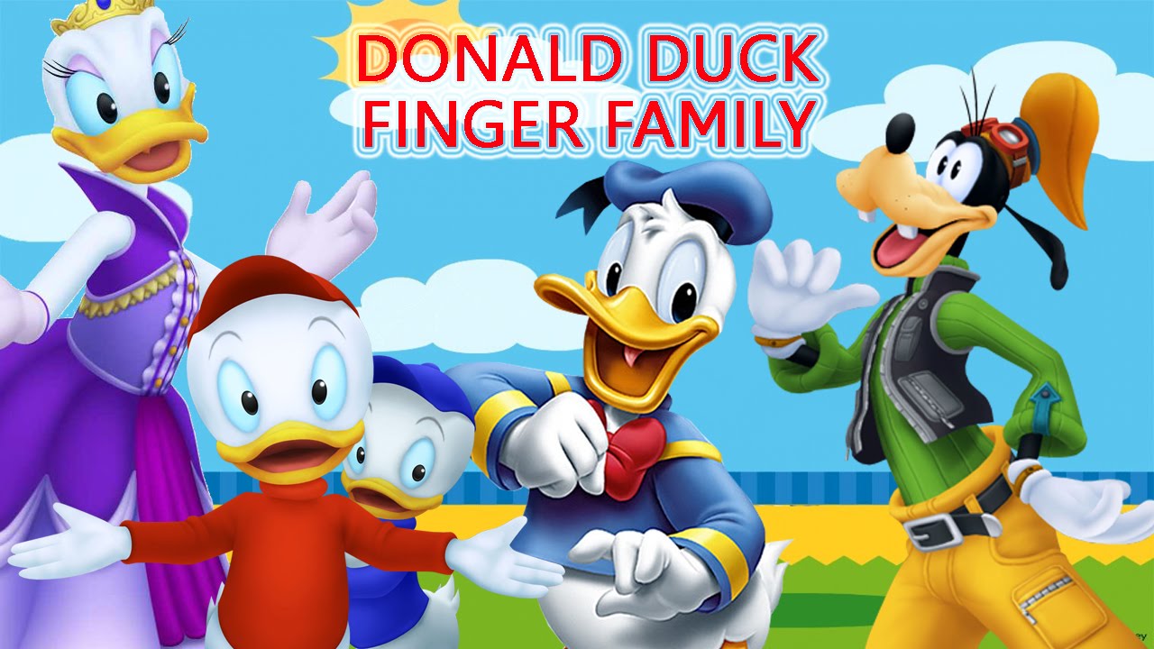 Disney Donald Duck Cartoons Finger Family Nursery Rhyme Song for ...