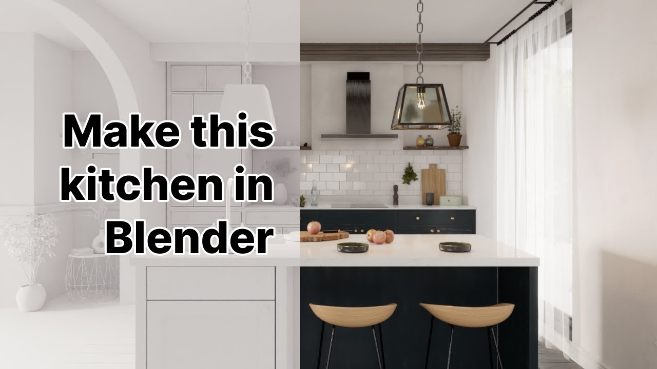 Blender ArchViz - Pamela Kitchen | Timelapse - YouTube