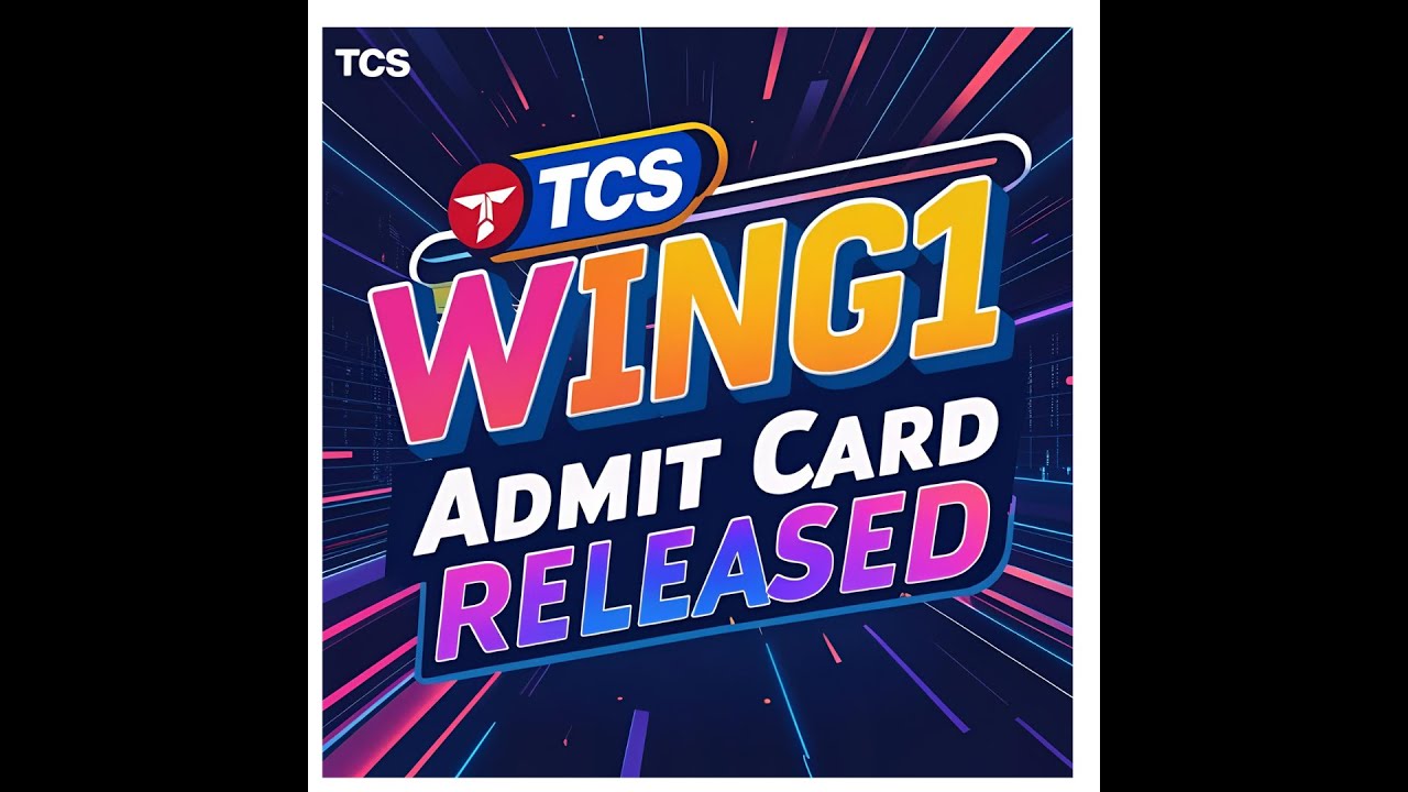 Admit card TCS WINGS1 | Exam Center 2025 | DIGITAL - YouTube