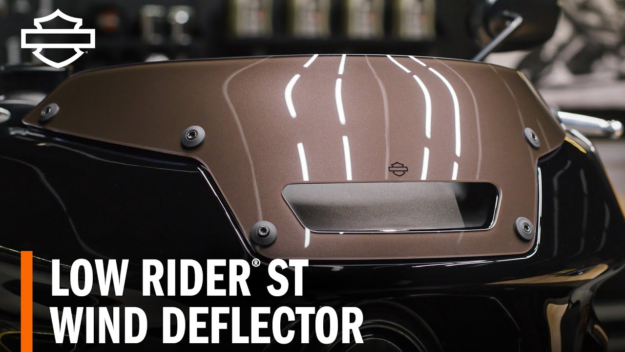 Harley-Davidson Low Rider ST Wind Deflector Overview & Install - YouTube