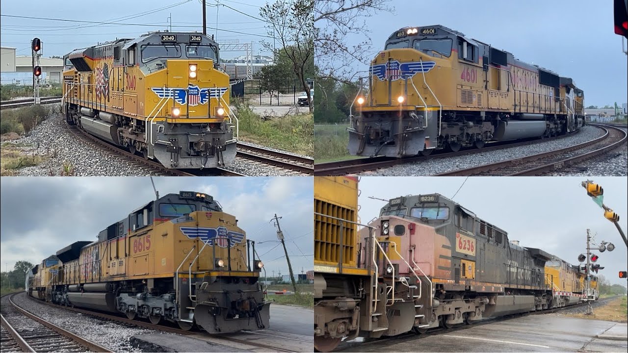 Railfanning Houston ft SP AC44, Flagless 70M, ACe T4 leader, BNSF AC44 ...