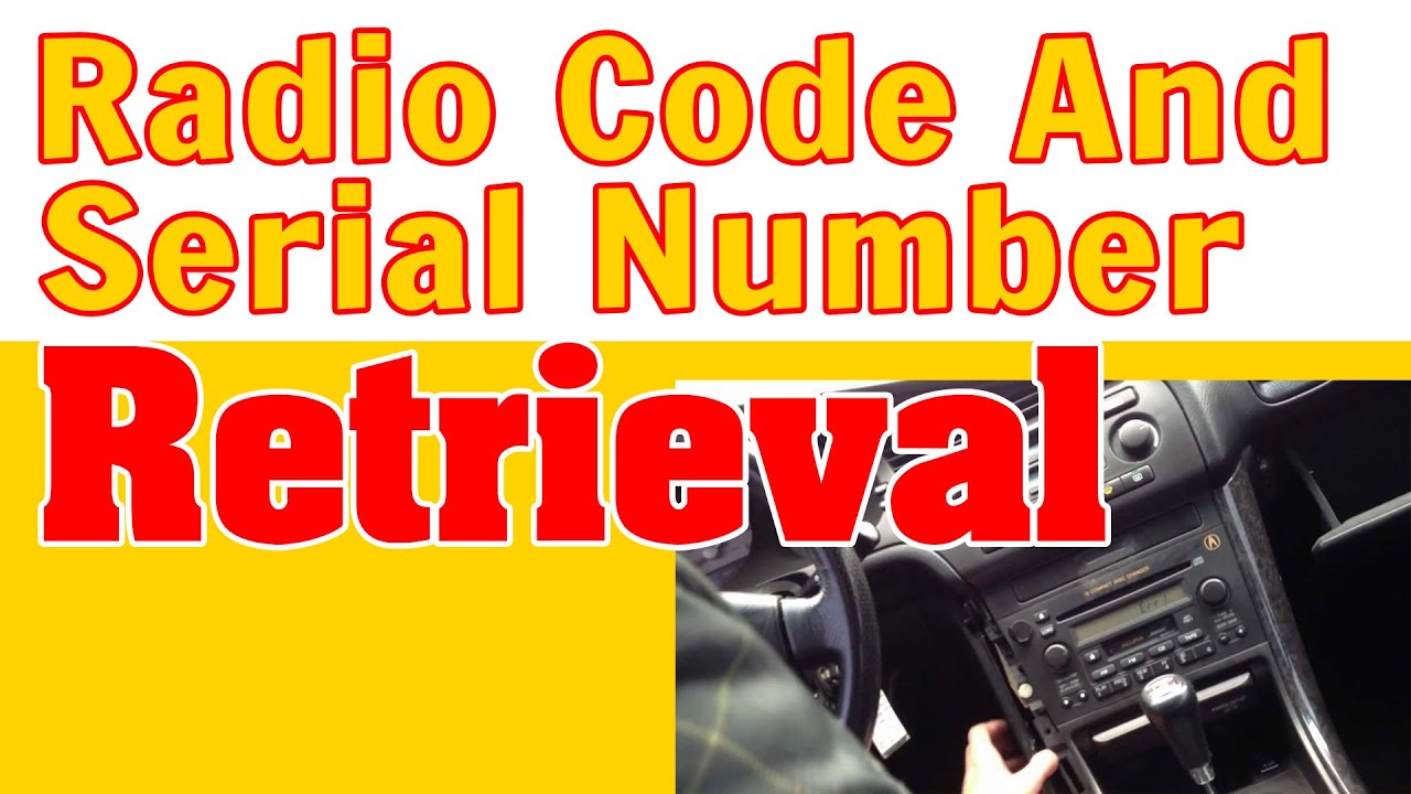 Honda Acura Radio Code And Serial number Retrieval - YouTube