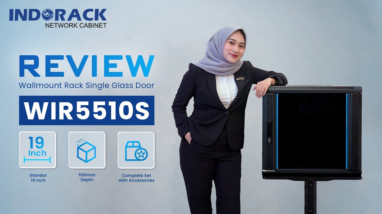 RAK SERVER 10U | WALLMOUNT RACK SINGLE GLASS DOOR DEPTH 550MM | REVIEW ...