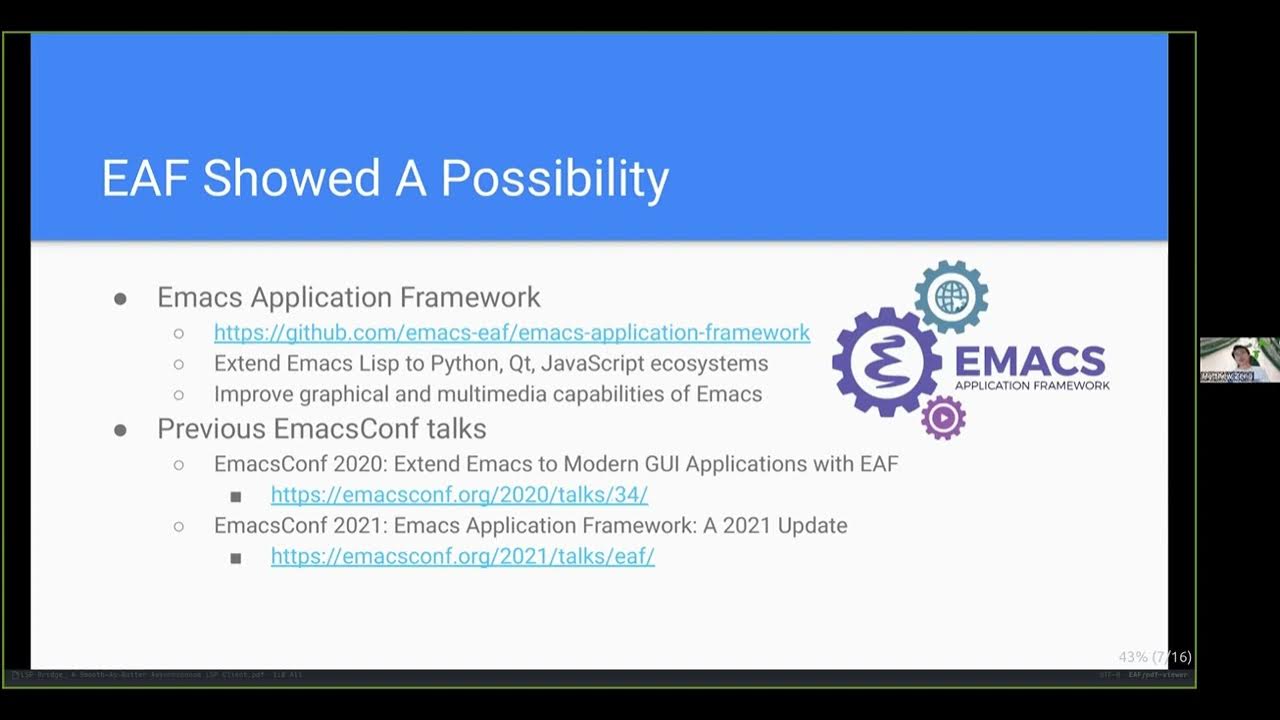 EmacsConf 2022: lsp-bridge: a smooth-as-butter asynchronous LSP client - Andy Stewart, Matthew ...