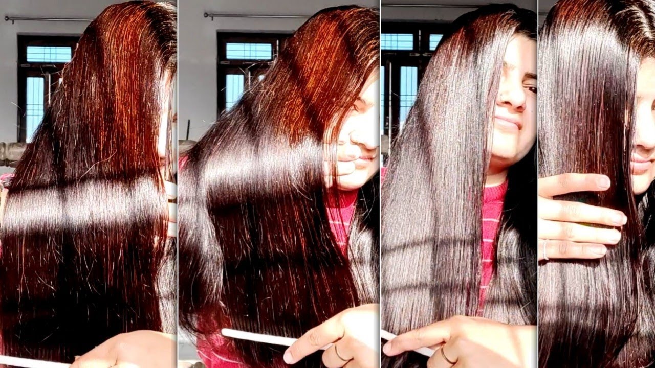 HAIR COMBING | Sleek hair combing | oily hair | Heavy hair - YouTube