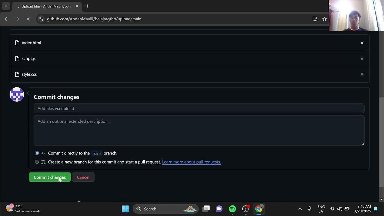 CARA HOSTING WEBSITE HTML CSS JS DI GITHUB GRATIS - YouTube