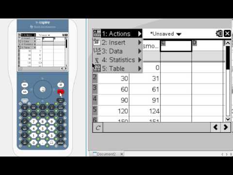 Demo of Finding the Line of Best Fit using the TI-Nspire - YouTube