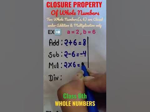 Closure Property of Whole Numbers|Whole Numbers|Class 6th|Maths - YouTube