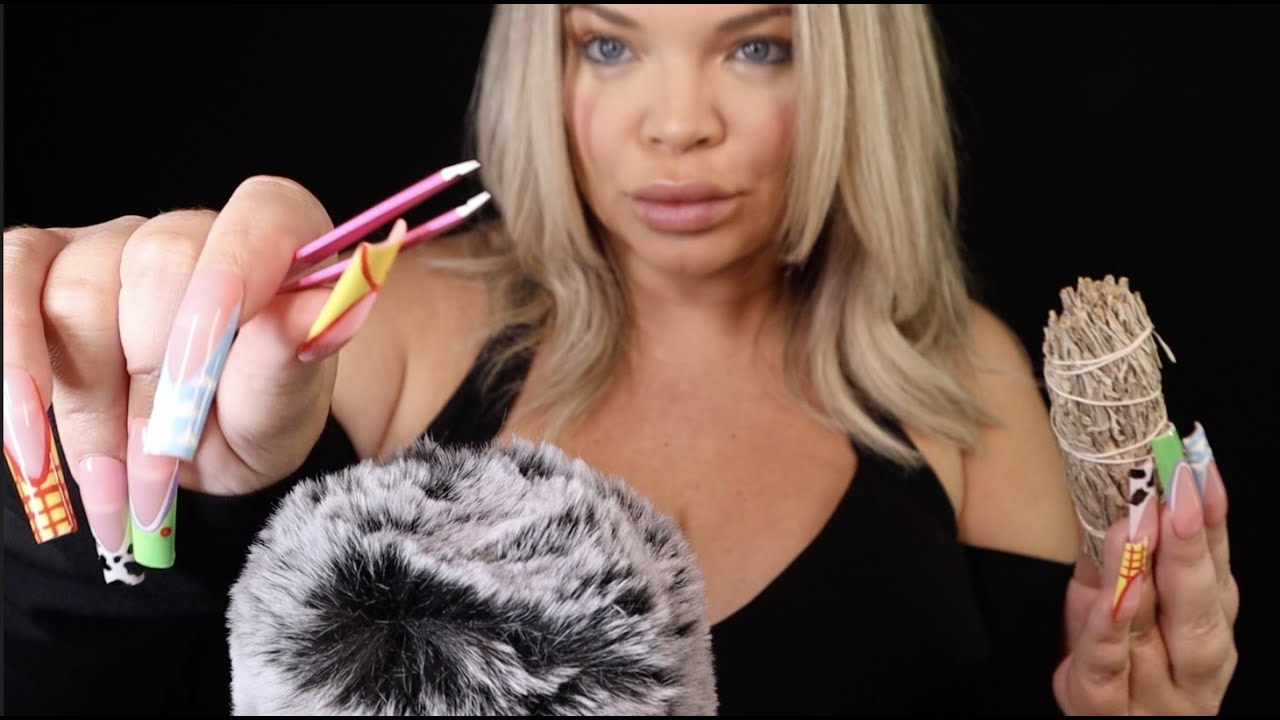 Asmr Plucking Brushing Away Your Negative Energy Youtube