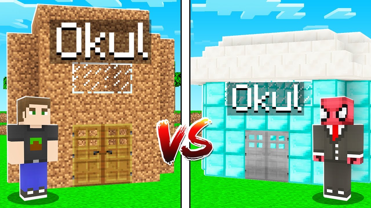 FERİTED OKUL VS TARIK OKUL - Minecraft - YouTube