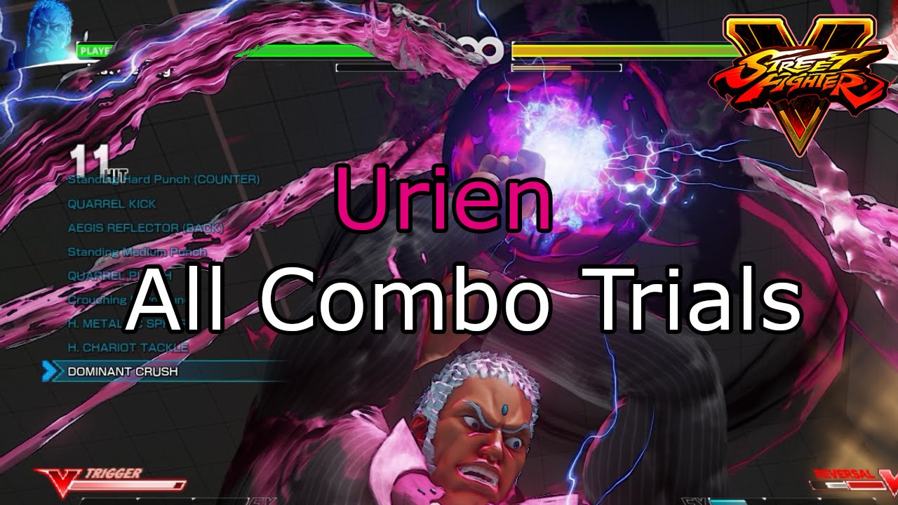 Street Fighter V - Urien Combo Trials (Challenge Mode) - YouTube