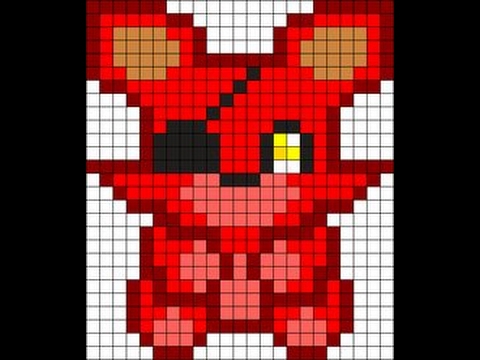 Como Dibujar a Foxy Pixel Art - YouTube