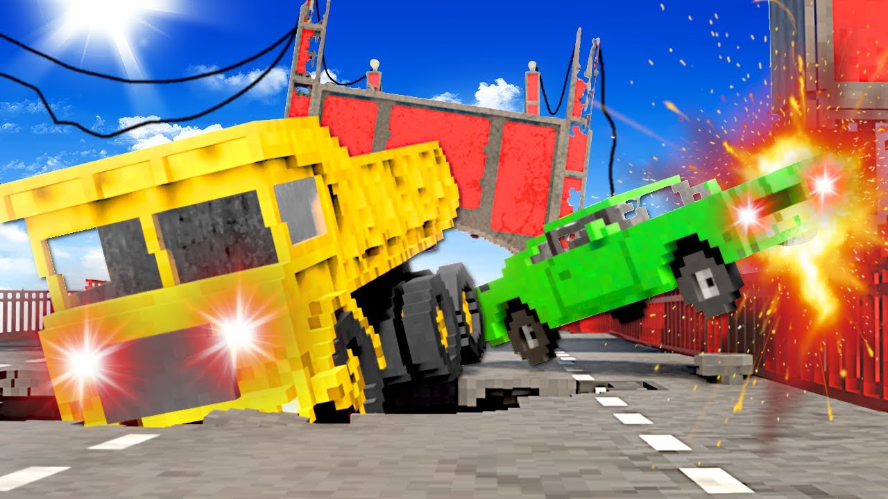 HAUNTED CARS DESTROY BRIDGE! (Teardown) - YouTube