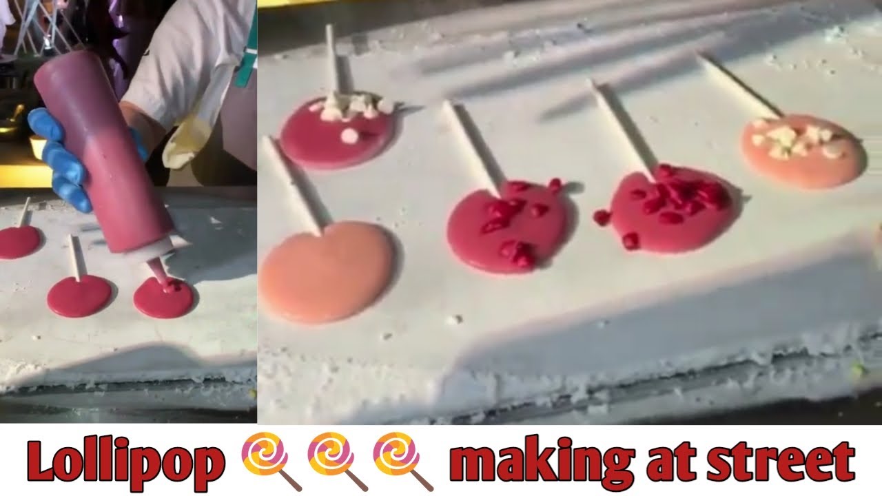 Lollipop making at street | How to make lollipop | lollipop candy ...
