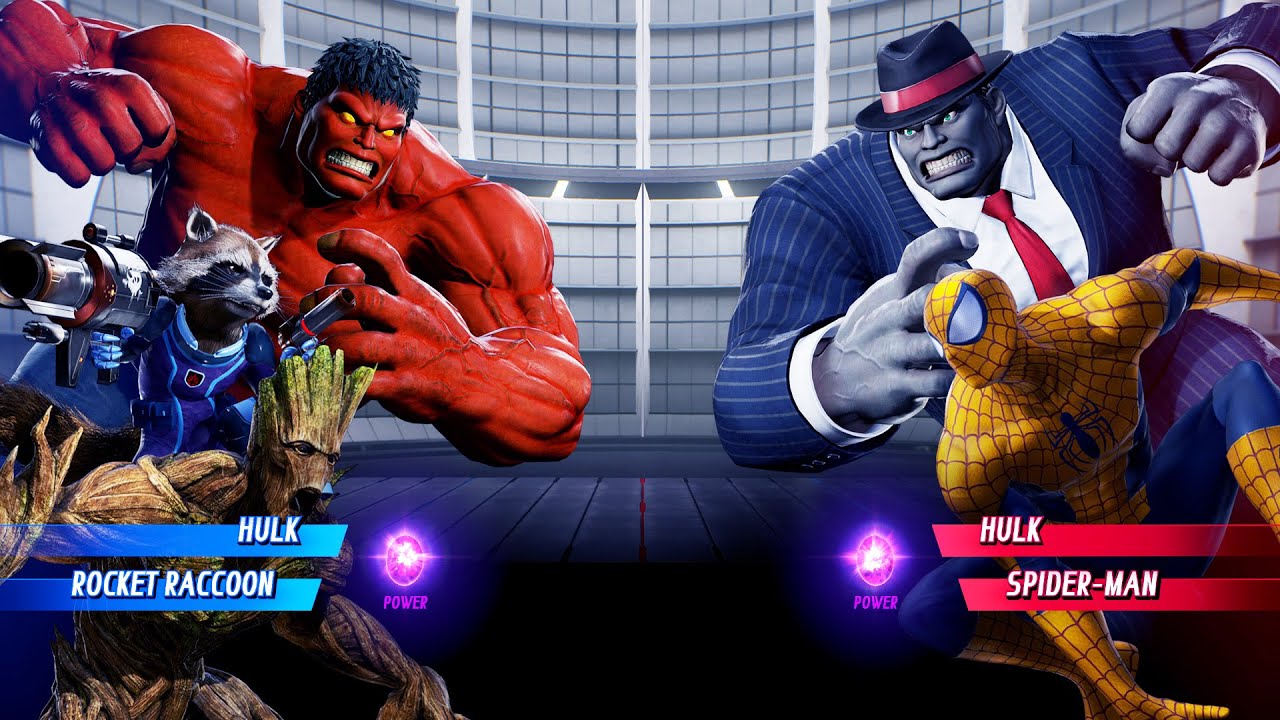 Red Hulk & Rocket Raccoon vs Hulk & Spiderman (Very Hard) - Marvel vs ...