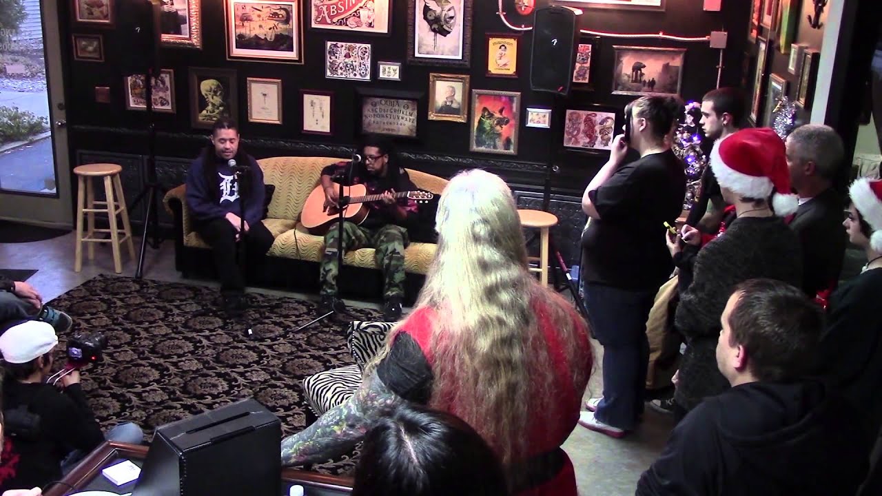 Nonpoint - 'Breaking Skin' Acoustic at Strange Daze Tattoo - YouTube