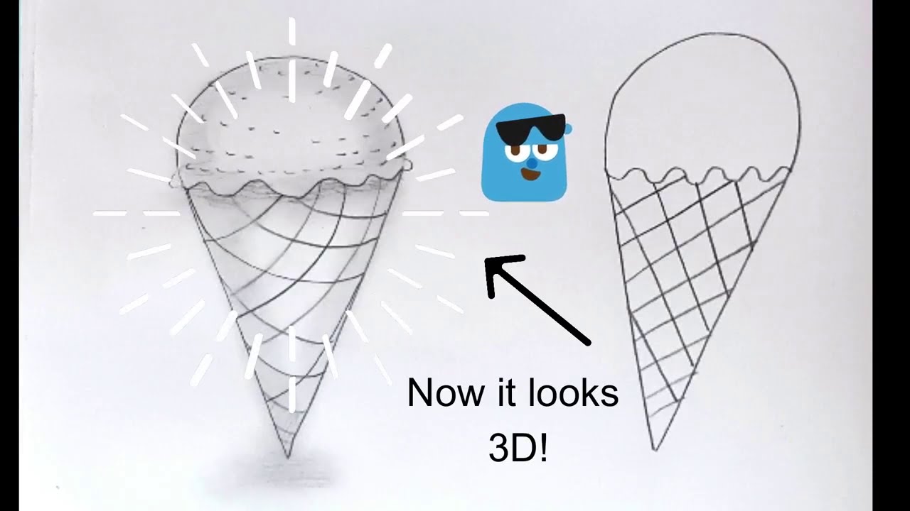 The ice-cream art project - first 3D pencil design sketches (Part 2 ...