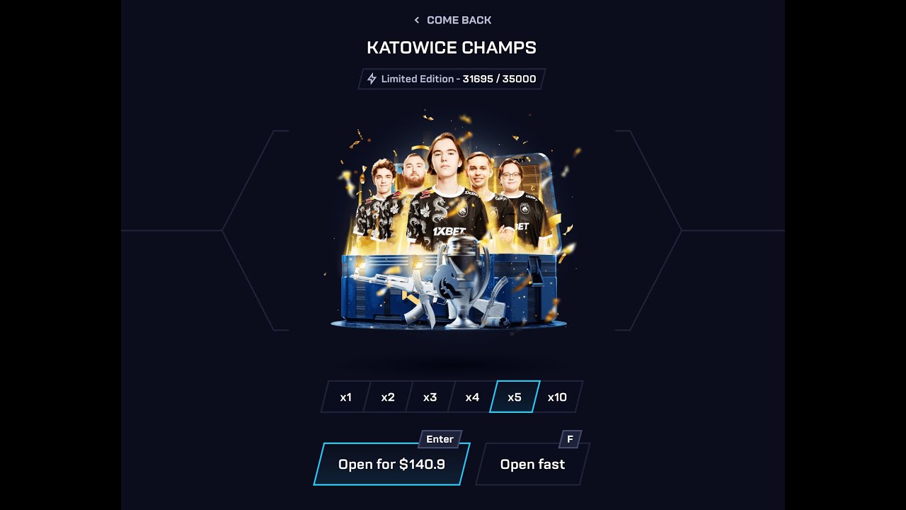 KATOWICE CHAMPS Case on csgo.net (mycsgo)! PROMO CODE "GOLD23" +35% - YouTube