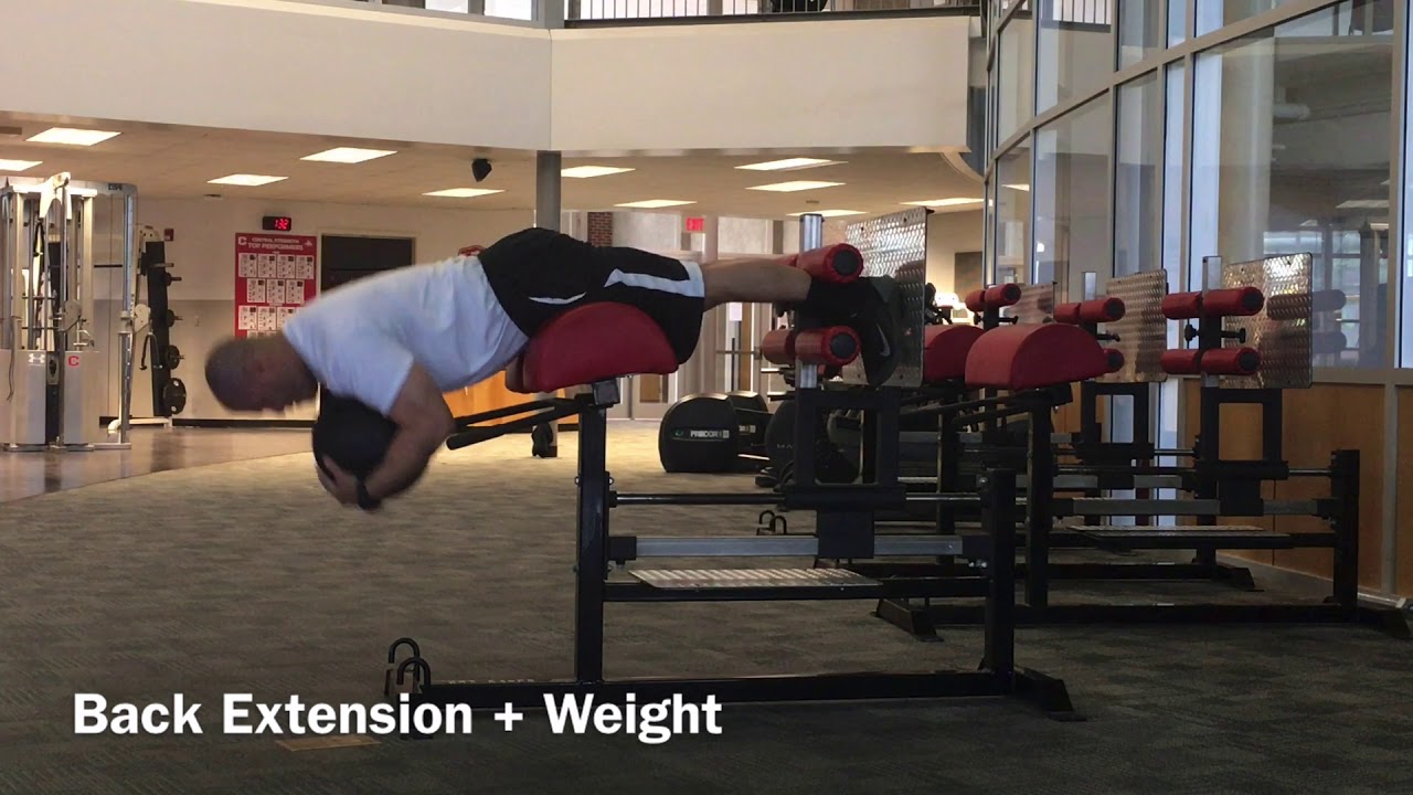 Back Extension + Weight - YouTube