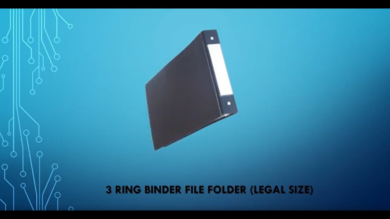 3 Ring Legal Size Binder File Folders - YouTube