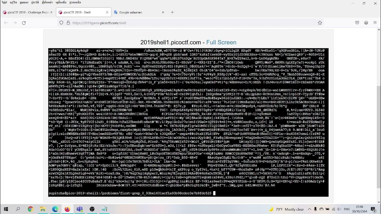 PicoCTF 2019 Solution (Thai Language) - First Grep - YouTube
