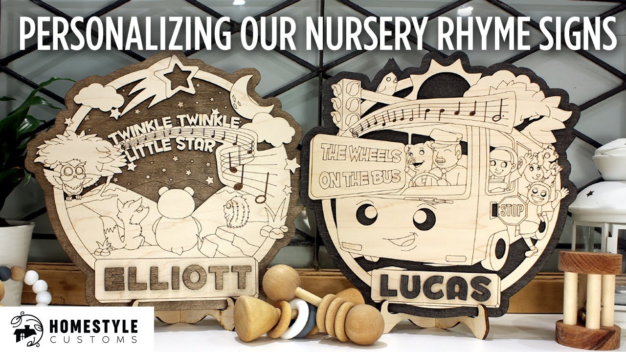 How to Personalize our Nursery Rhyme Signs - YouTube