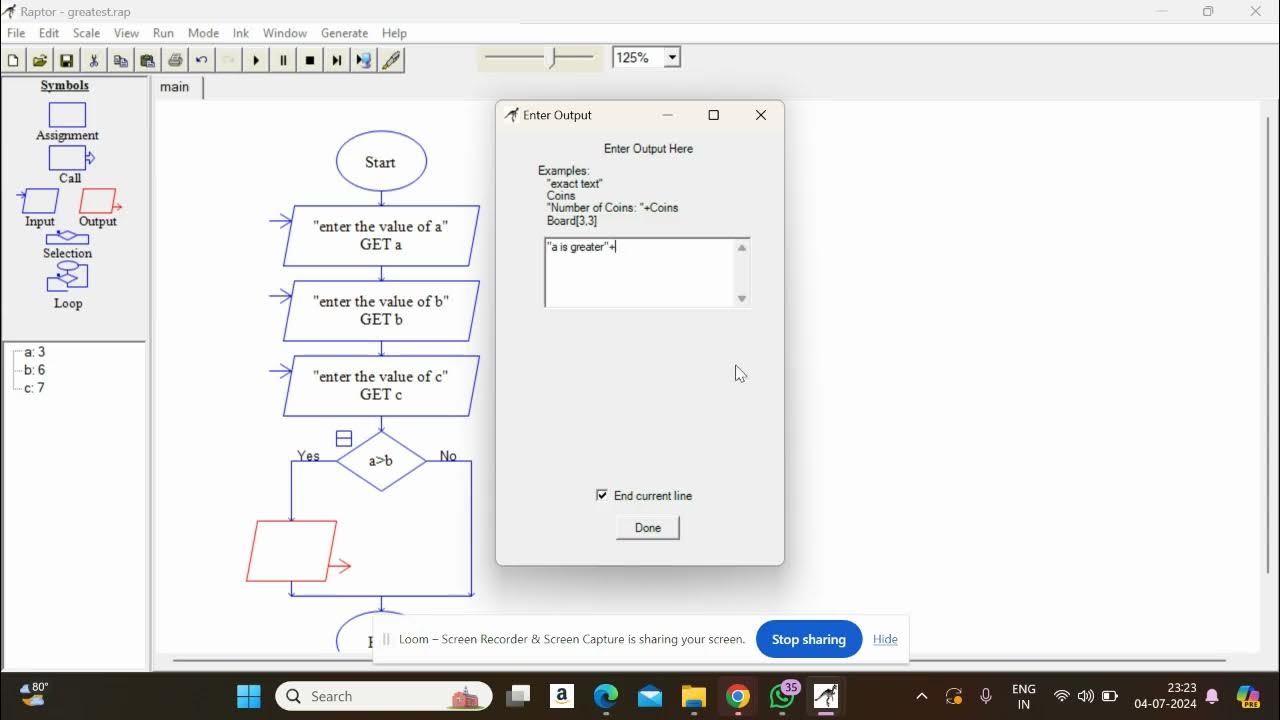 Finding the Largest Among Three Numbers Using Raptor Tool - YouTube