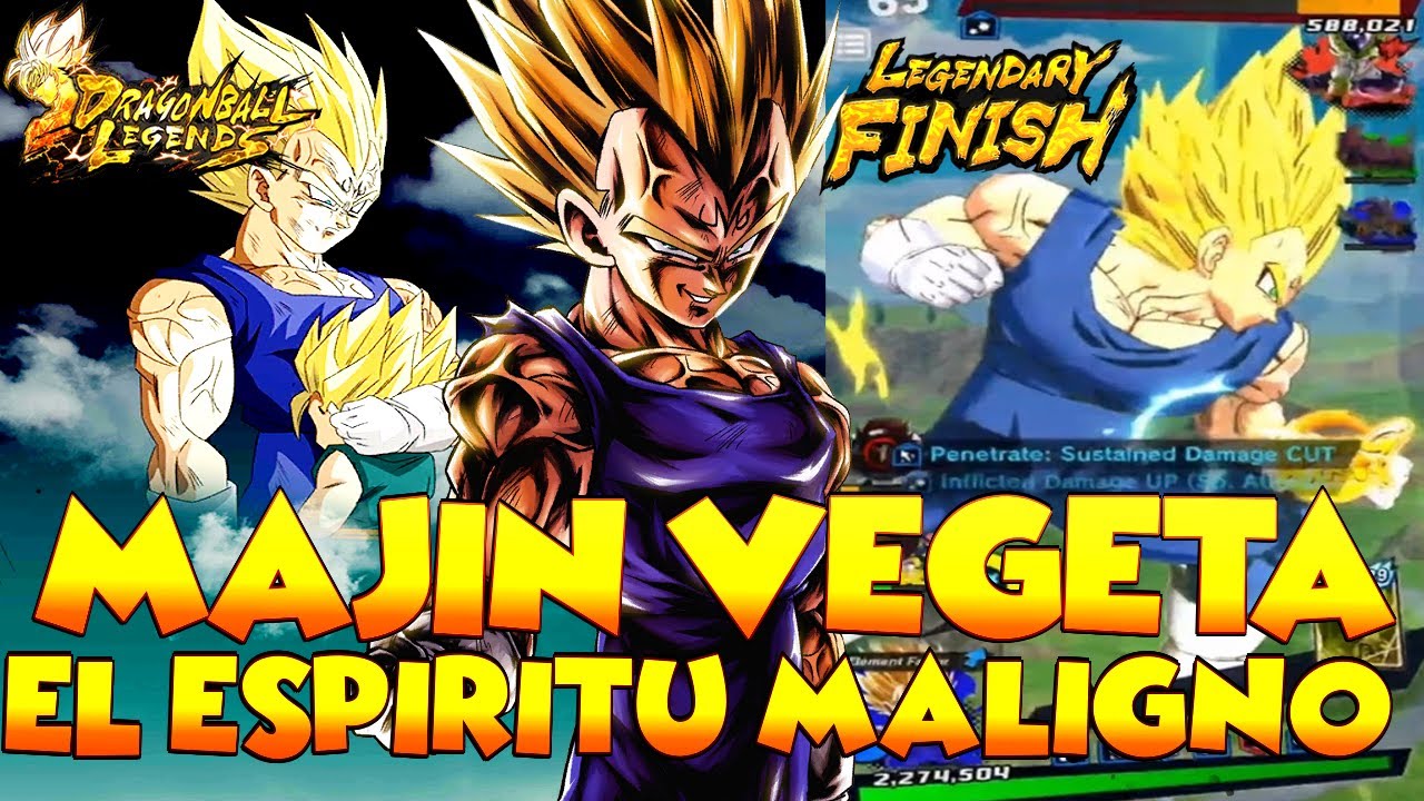 DRAGON BALL LEGENDS MAJIN VEGETA EL ESPIRITU MALIGNO - YouTube