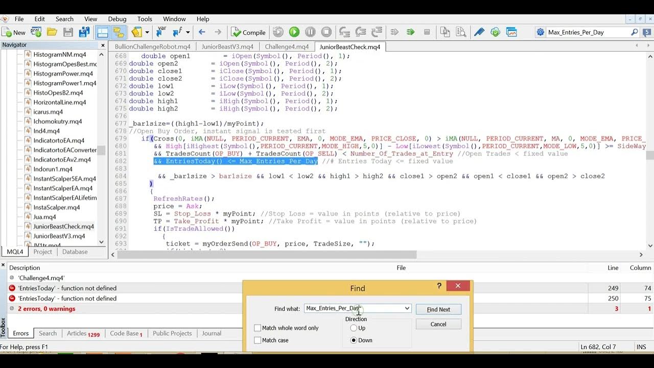 Limit Maximum Daily Trade Entries In Mql4 Youtube