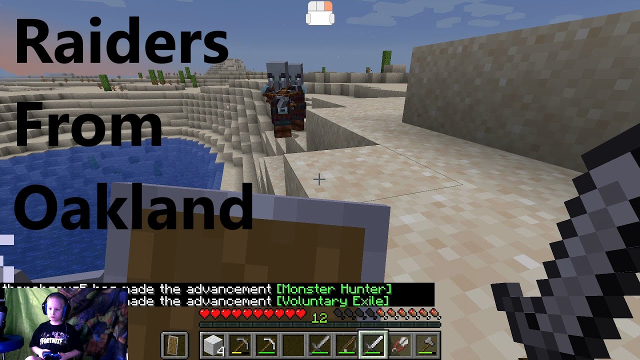 Minecraft - Day 8 RAIDERS FROM OAKLAND (Foxx Family Funhouse) - YouTube
