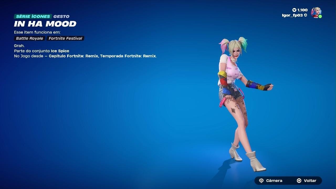 Fortnite Emote Novo in Ha Mood Ice Spice - YouTube