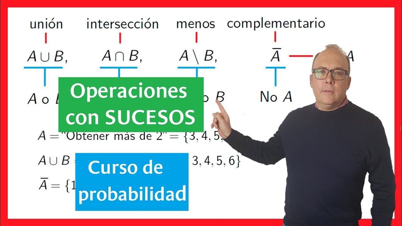 Operaciones con sucesos, curso de probabilidad - YouTube