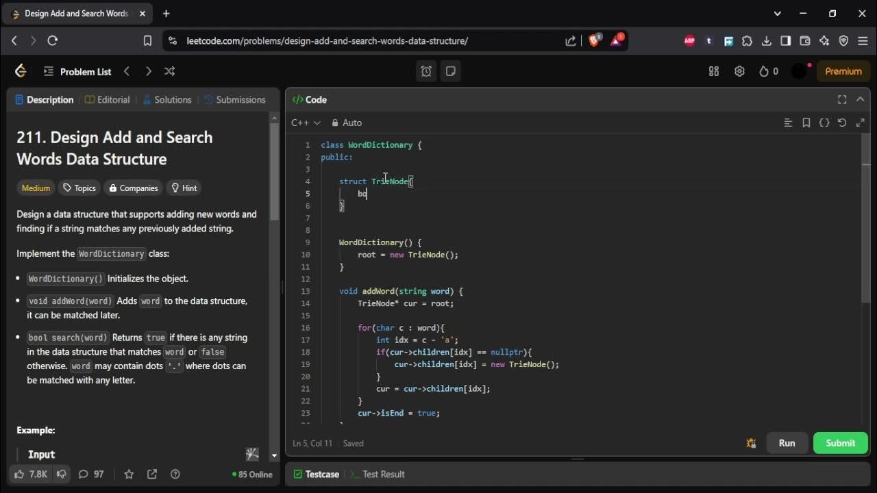 برمجهleetcode-211 - YouTube