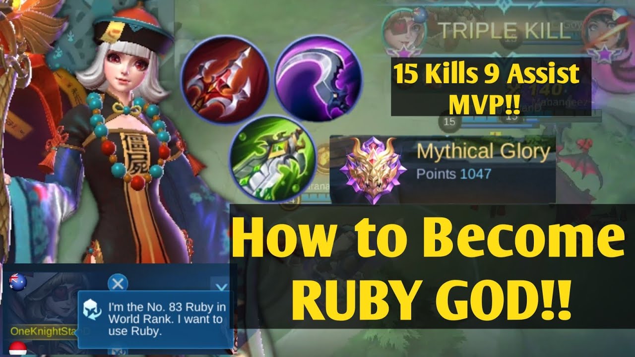 HOW TO BECOME RUBY GOD!! | Top Global RUBY | Mobile Legends - YouTube