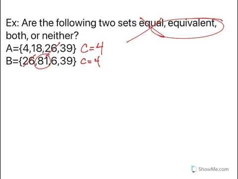 Determine if two sets are equal or equivalent (or neither!) - YouTube