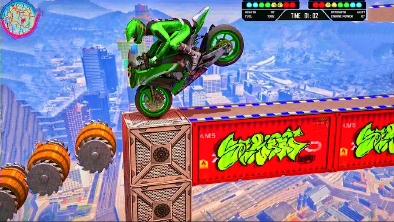 MOTOR BIKE STUNT MASTER FREE OFFLINE RACING GAME | Impossible Tricky ...