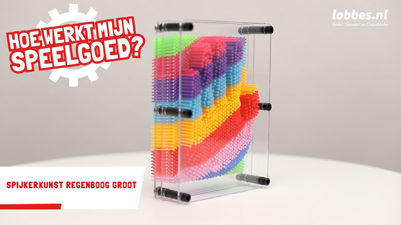 Spijkerkunst Regenboog Groot - YouTube